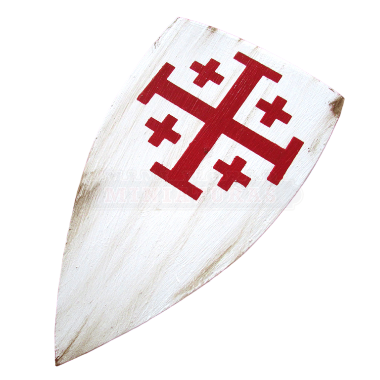 Mini Escudo Artesanal - Ordem de Santo Sepulcro - MiniWorld Miniaturas