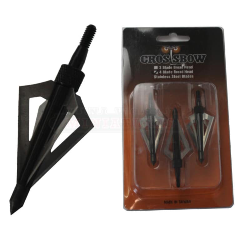 Broadheads 4 lâminas para flechas de 40 e 50 cm - MiniWorld Miniaturas