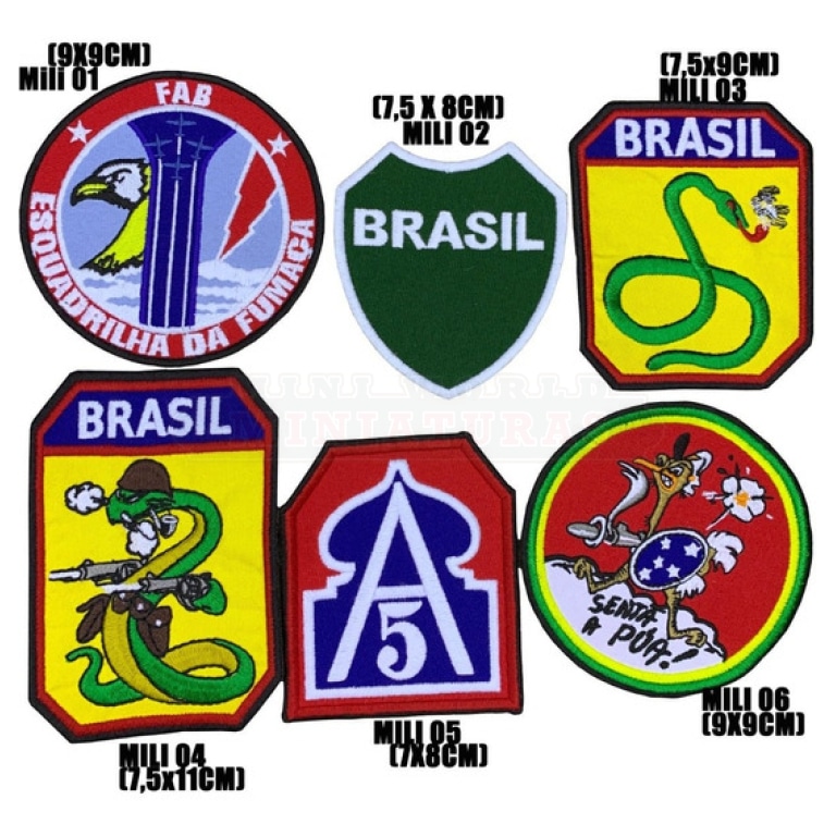Patch Bordado FEB FAB Brasil Kit Militar Segunda Guerra Mundial com ...